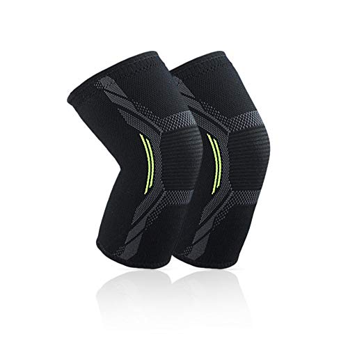 ZJDU Knee Compression Sleeve Support for Running, Jogging, Sports - Brace for Joint Pain Relief, Arthritis and Injury Recovery,1pcs,L