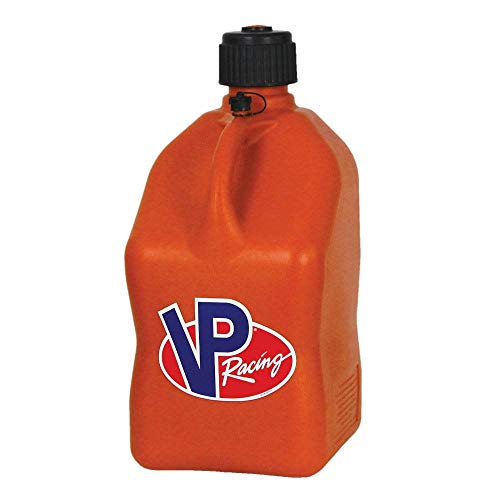 VP Racing Fuels 3572 + 3044B 5-Gallon Square Motorsport Utility Container Orange w/ 14" Standard Hose (2 Pack)