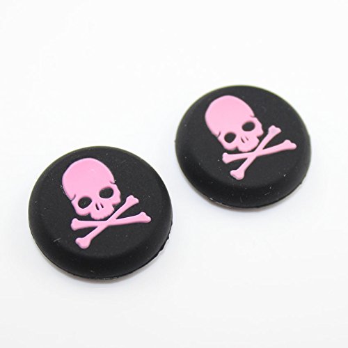 Thumbstick Thumb Grip Stick Silicone Cap Cover Joystick Grips for PS4 PS3 PS2 PS4 Pro Slim Xbox One Xbox One Slim Xbox One Elite Xbox 360 Controller Pink Skull Color
