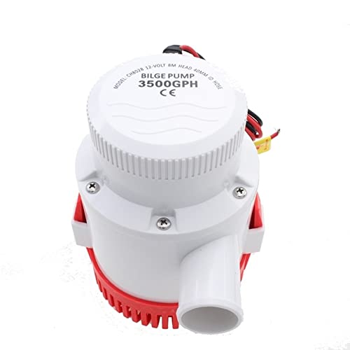 XuuSHA Hand Bilge Pump Marine Pump MKBP-G3500-12/24 12/24V 3500GPH Submersible Water Sump Pump Bilge Pump Automatic (Voltage : 12v)