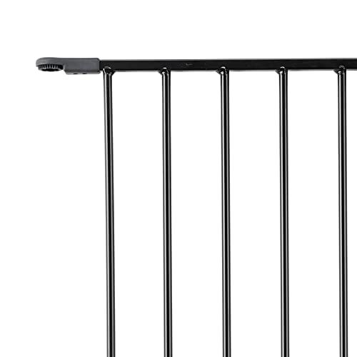 Scandinavian Pet Flex Metal 28.4 x 27.8 Inch Baby and Pet Gate Extension Panel Accessory with Easy Connection and Locks for Quick Installation, Black