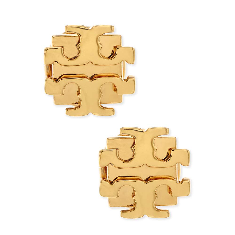 Tory Burch Small T Logo Stud Earrings (Gold)