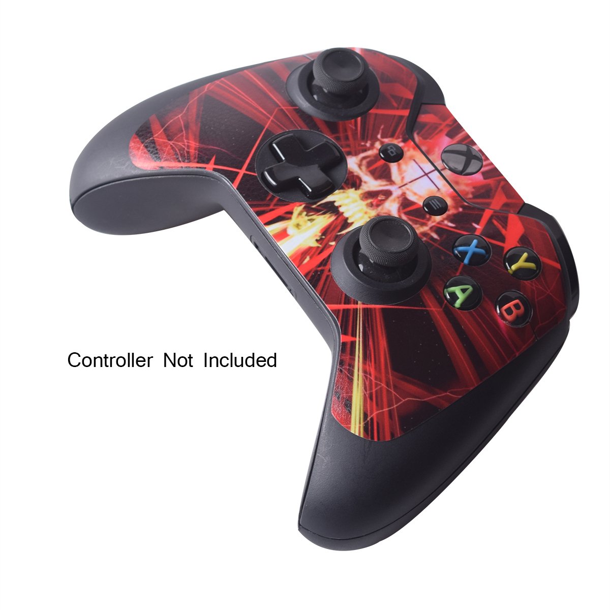 Skins Stickers for Xbox One Games Controller - Custom Orginal Xbox 1 Remote Controller Wired Wireless Protective Vinyl Decals Covers - Leather Texture Protector Accessories - Skull Dark Red