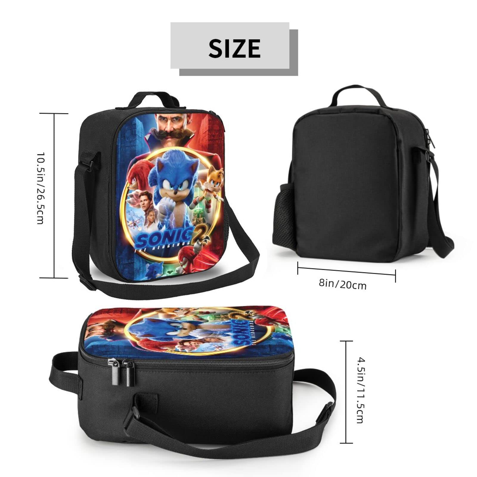 VELLOW Reusable Lunch Bag for Boys and Girls, Leakproof Insulated Small Lunch Box with Shoulder Strap