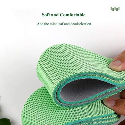 TaLcuS 3 Pairs Mint Deodorant Insoles Light Weight Shoes Pad Absorb-Sweat Breathable Mesh Cloth Sports Insert Men Women (Size : 41)