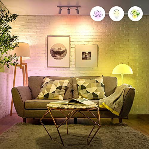 WiZ IZ20126082 60 Watt EQ A19 Smart WiFi Connected LED Light Bulbs/Compatible with Alexa and Google Home, no Hub Required, 2 Count (Pack of 1), RGB+ Color Changing/Tunable/Dimmable, 2 Piece