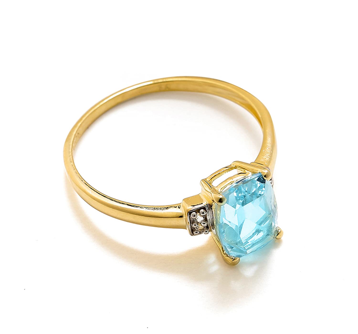 YoTreasure 1.52 ct. t.w. Sky Blue Topaz 10kt Yellow Gold Engagement Ring