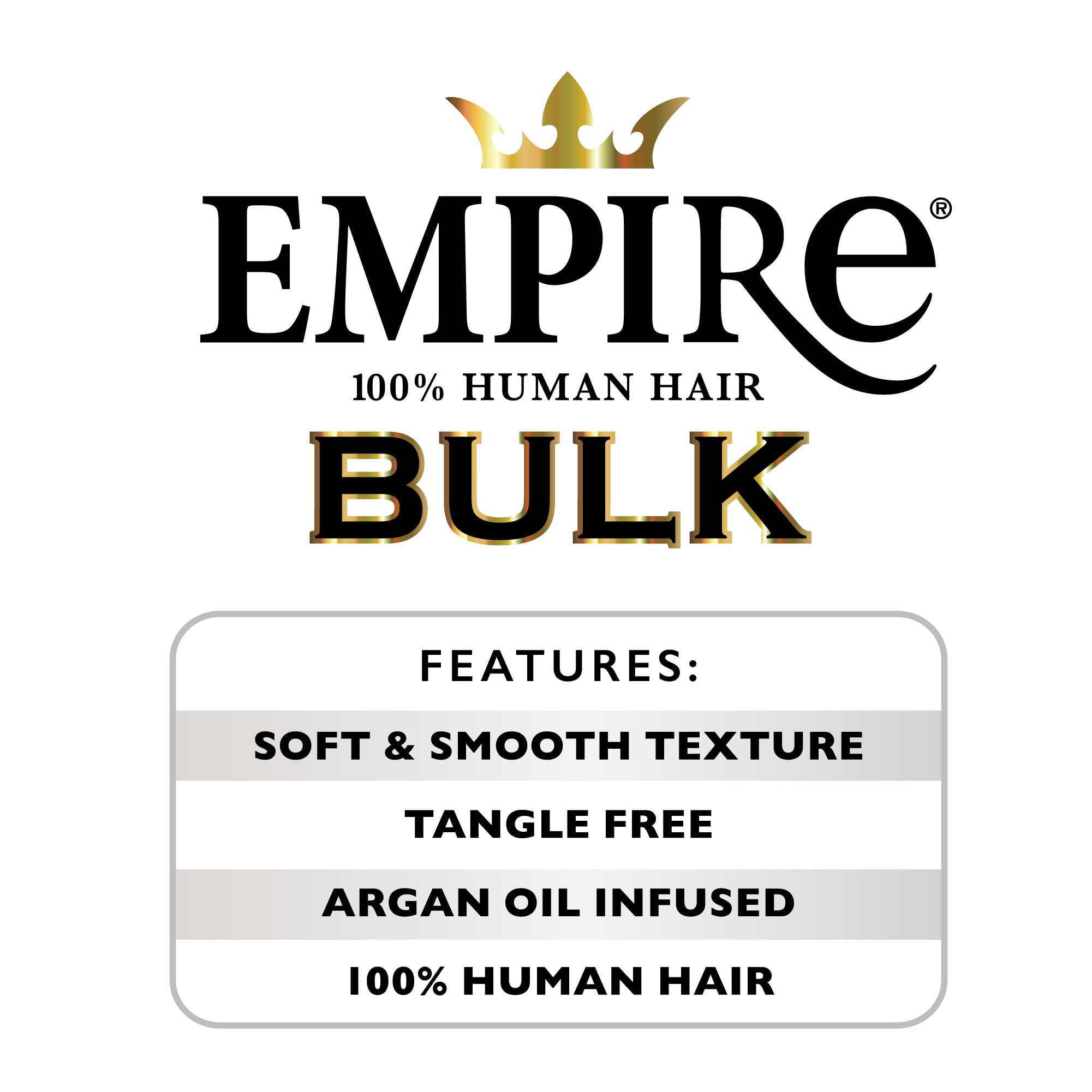 Sensationnel Empire Bulk hair braiding β Empire Water Wave Bulk 18 inch human hair boho braids with for knotless box or curly loose wave - HH EMPIRE Water Wave Bulk 18 inch (1B OFFBLACK)