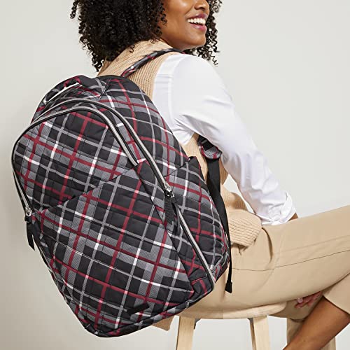 Vera Bradley Women's Performance Twill Travel Backpack Travel Bag, Peach Blossom Bouquet, One Size