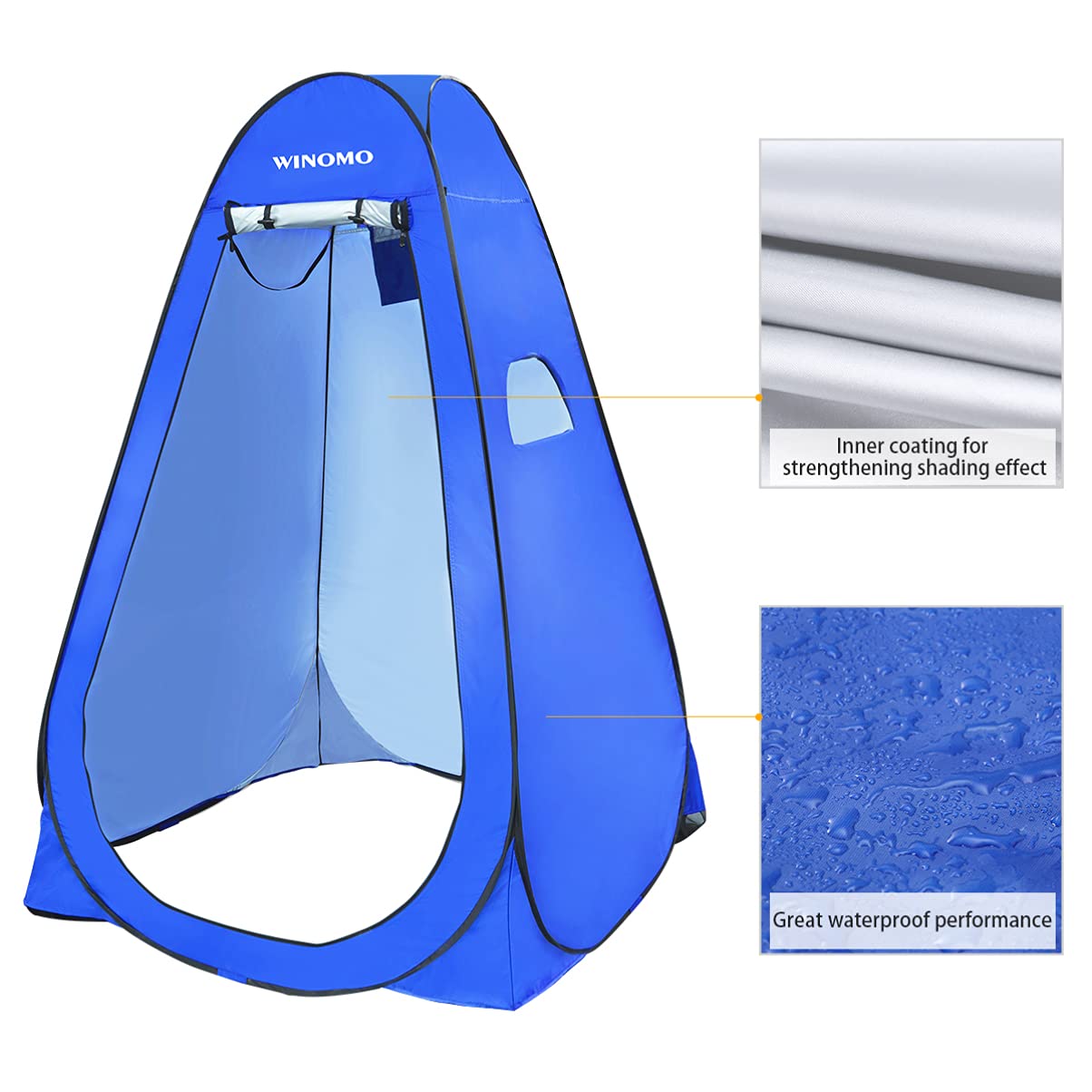 WINOMO Pop Up Shower Tent Portable Changing Room Privacy Shelter with Carry Bag for Camping Hiking Beach Toilet