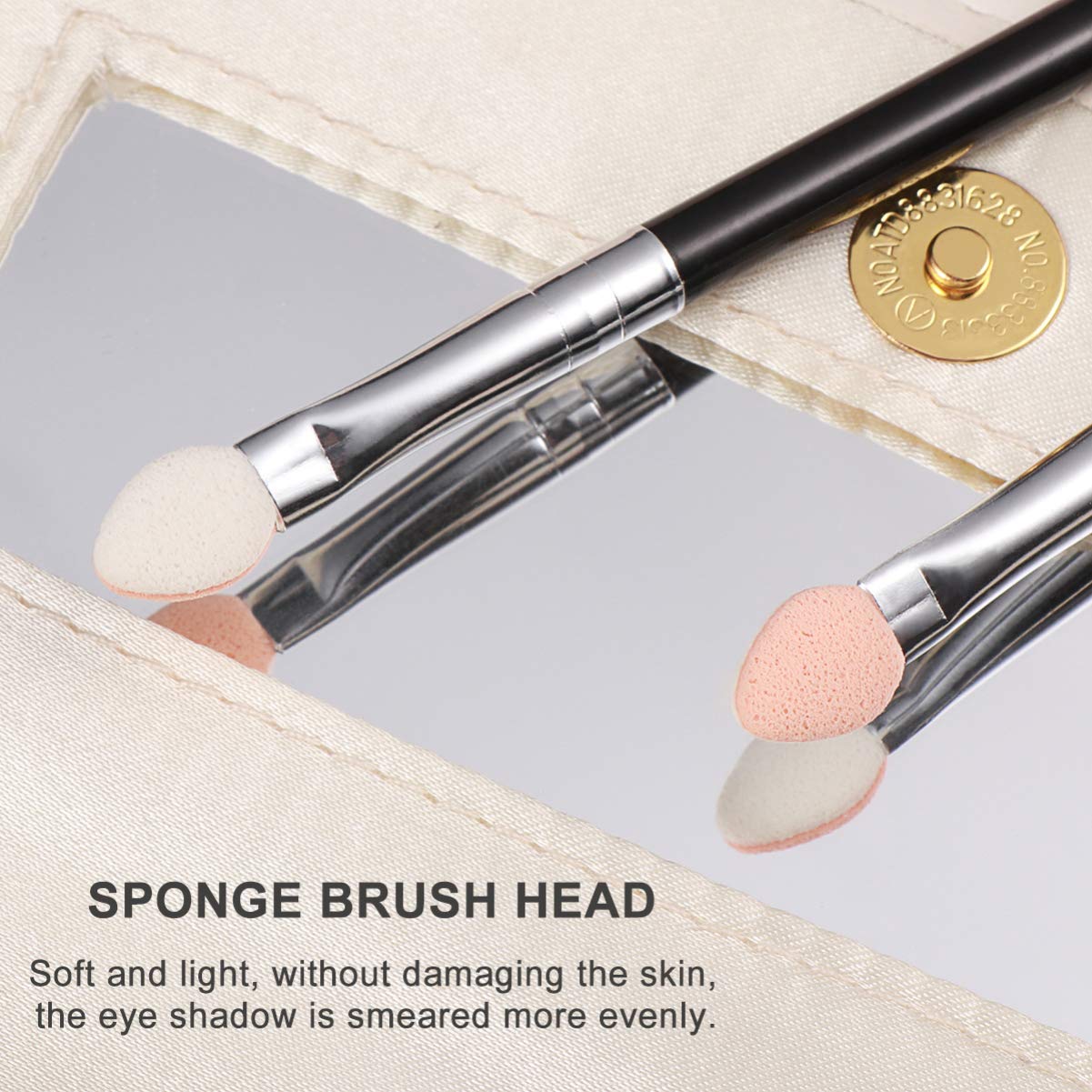 SALOCY Eyeshadow Sponge Applicator Brush Makeup Brushes Eyeshadow Makeup Tool,Dual Color,10Pcs