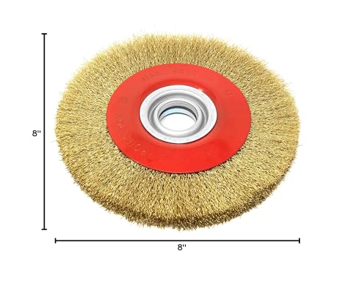 WEN WW8058 8-Inch x 3/4-Inch Crimped Steel Bench Wire Wheel with Arbor Adapters
