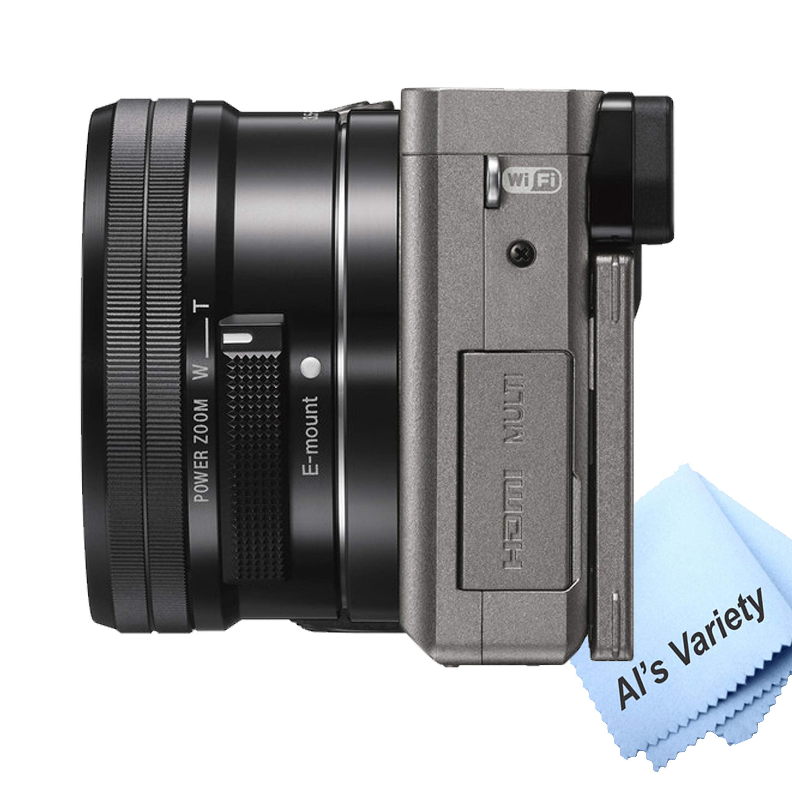 Sony Alpha a6000 (Graphite) Mirrorless Digital Camera with 16-50mm Lens + 32GB Card, Tripod, Case, and More (18pc Bundle)
