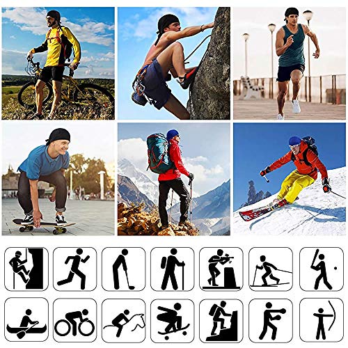 WINTOFW Beanie Cap Hat Skull Cap Chemo Cap Breathable Outdoor Sports Head Wrap Scarf Cap for Men and Women(4PCS/Assorted #1)
