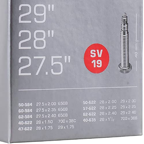 SCHWALBE Bicycle Tube with 40mm Presta Valve, 27.5 x 1.5-2.5-Inch, Black (10430343)