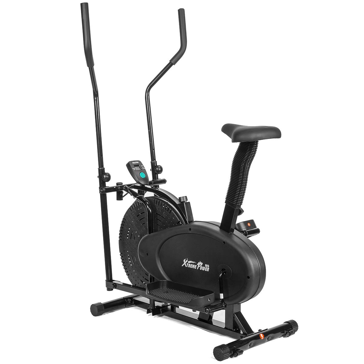 XtremepowerUS Ab Machine Abdominal Workout Crunch Fitness Exercise Workout, Silver/Black (Dual Action Elliptical)