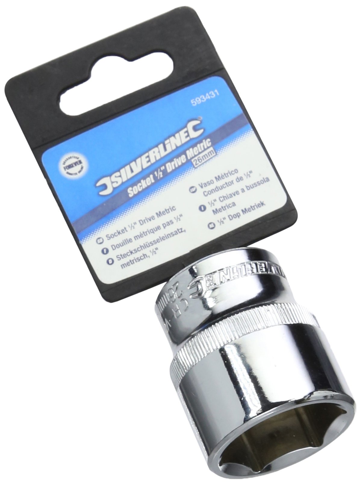 Silverline 178045 Socket 1/2-inch Drive Metric, 25 mm