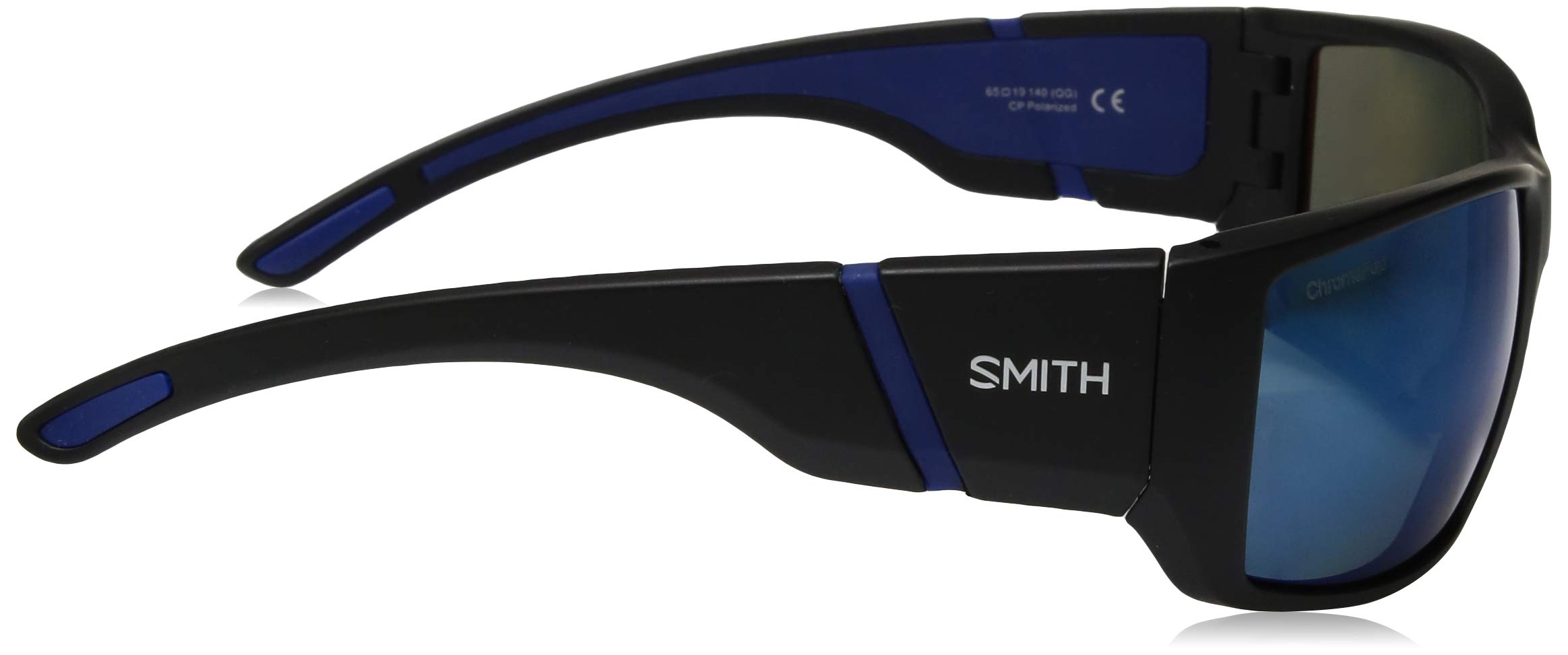 Smith Transfer XL ChromaPop+ Polarized Sunglasses, Matte Black, Blue Mirror Lens
