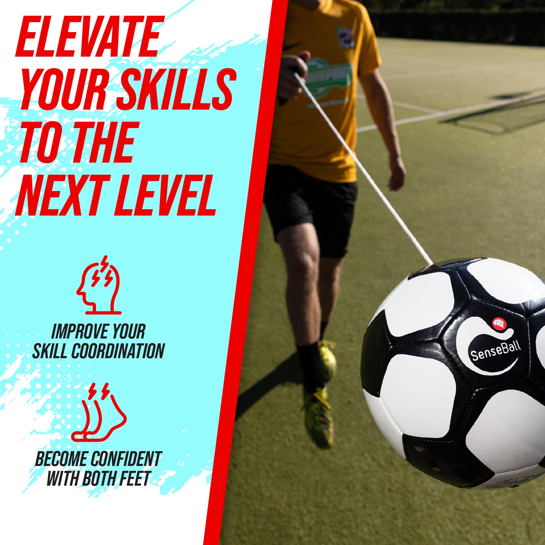 SenseBall Soccer Ball | Training Equipment for Kids | Improve Skills & Control with 50 Exercise Videos & Personal Soccer Coach App