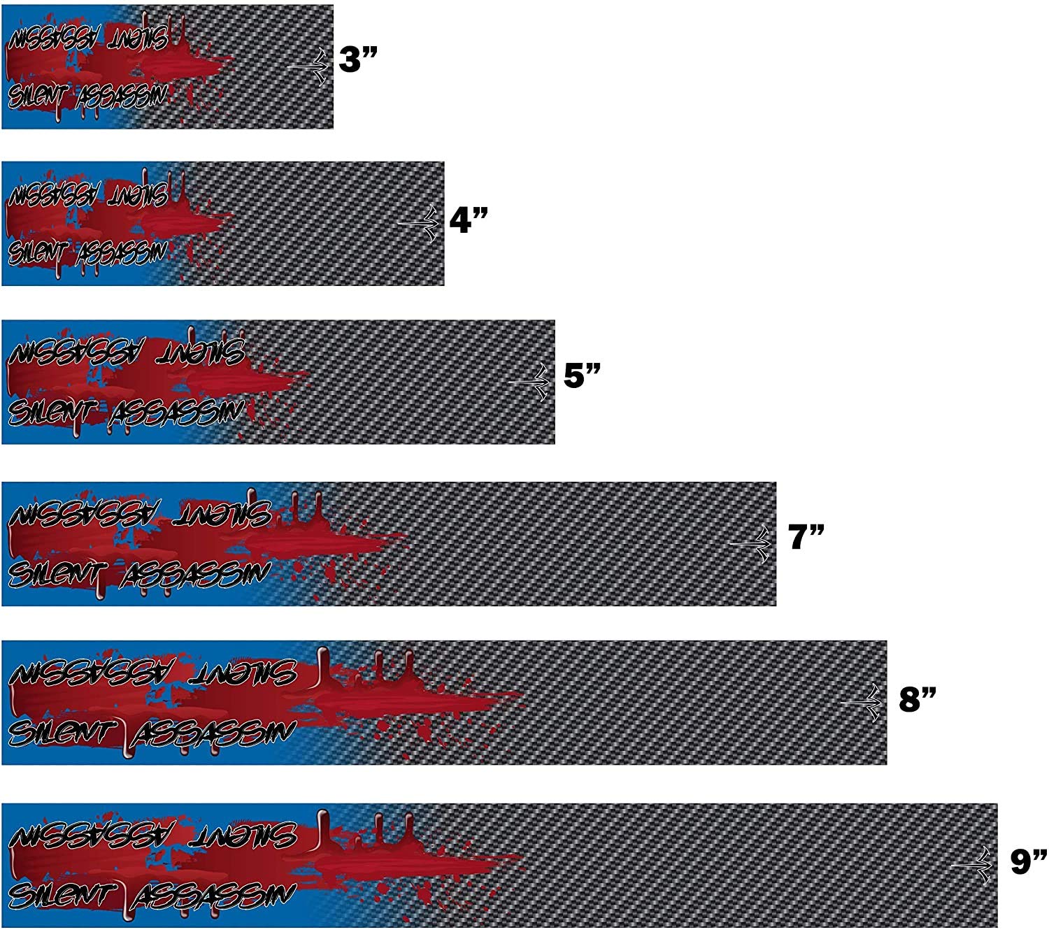 White Water Archery Non-Laminated Silent Assassin Blue Carbon Fiber Fade 2 Arrow Wraps 15 Pc Pack Choose Length Width (5.75)