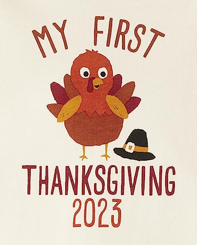 The Children's Place Unisex-Baby And Newborn Long Sleeve Graphic Bodysuit My First Thanksgiving 0-3 Months
