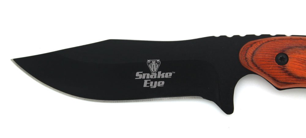 Snake Eye Tactical Full Tang Skinner Fixed Blade Knife Blade 8.5" Overall Pakka Wood Razor Sharp Hunting Fishing Camping Outdoors