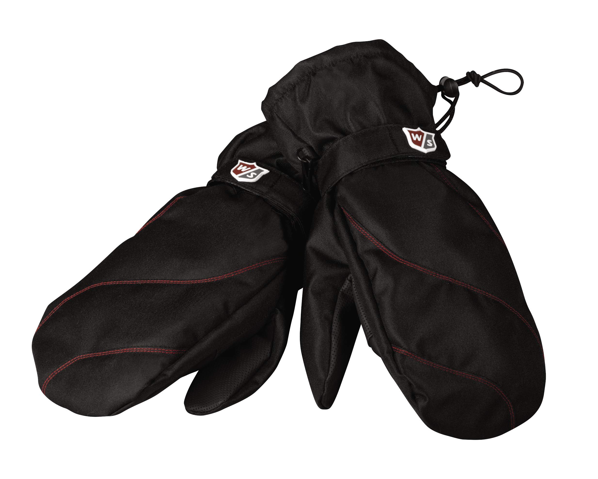 WILSON Sporting Goods Staff Golf Winter Mittens, Black, One Size