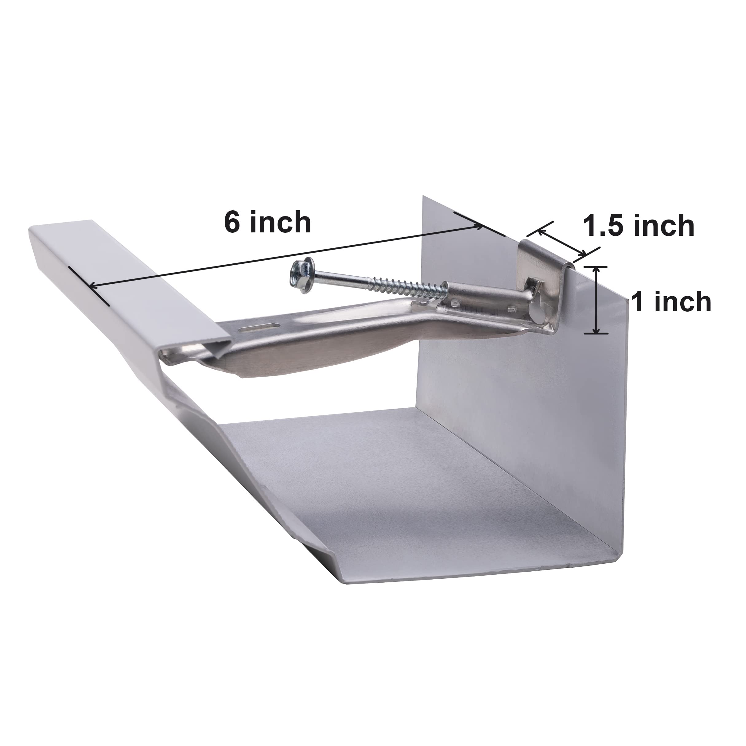 SUPFITMAS Gutter Hangers, 6 inch 55 Pack (+10% Quantity and a Free nut Driver), Premium Hidden Rain Gutter Guard Bracket Hook Accessories with Screw Clip Style， Reinforce Gutters