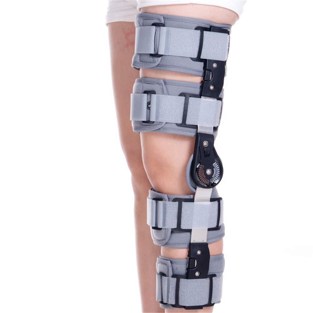 YXIUER Knee Brace, Hinged ROM Knee Brace for Recovery Stabilization, Adjustable Medical Orthopedic Support Stabilizer, Universal,Ideal for ACL/Ligament/Sports Injuries, Mild Osteoarthritis(OA),Gray