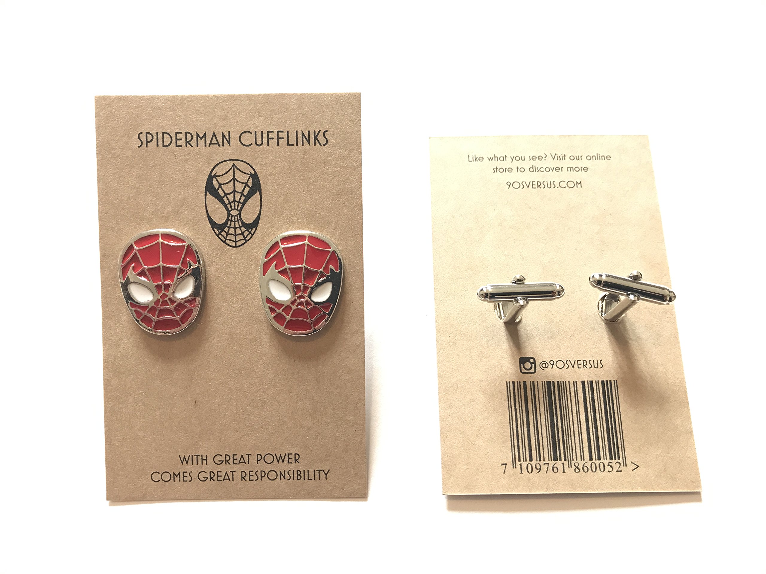 Superhero Cufflinks Wedding/Birthday Set of 5: Iron Man Spiderman Captain America Thor Hulk Marvel Collection