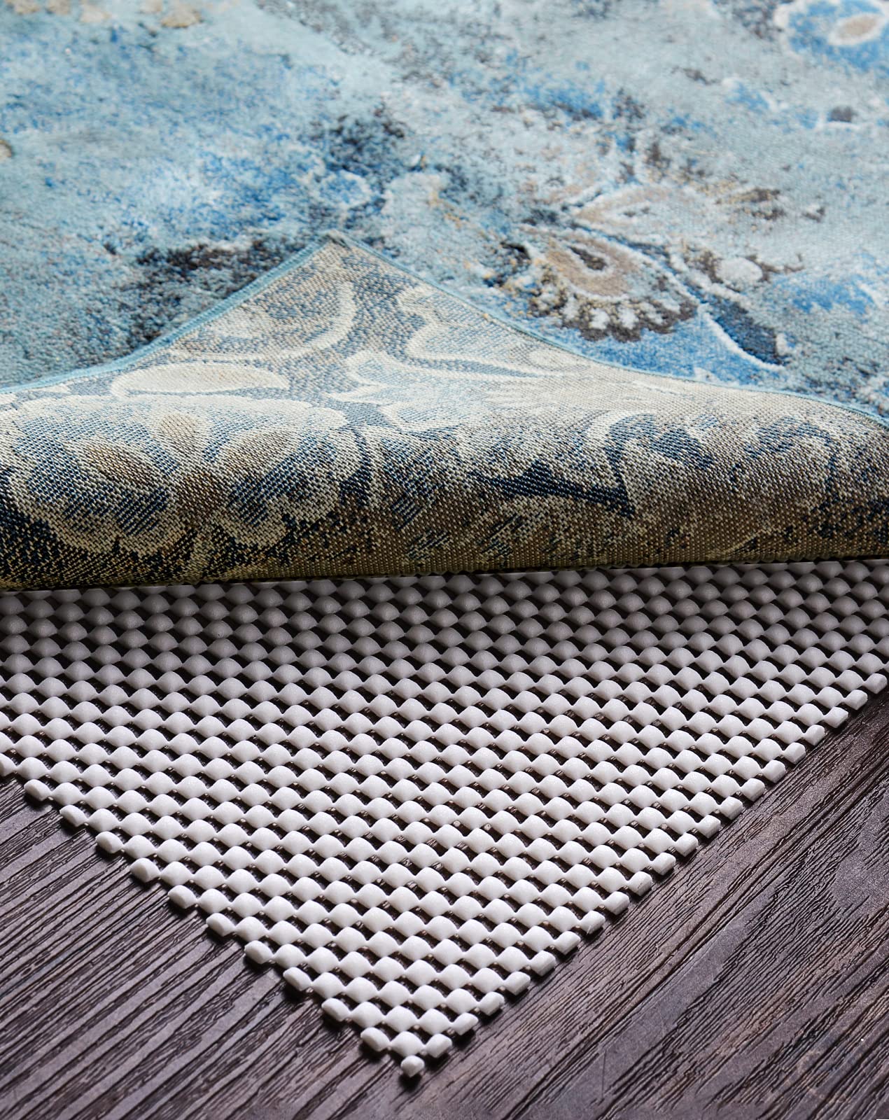 Veken 9x12 Rug Pad Gripper for Hardwood Floors, Non Slip Rug Pads for Area Rugs, Thick Rug Grippers for Tile Floors, Under Carpet Anti Skid Mat, Keep Your Rugs Safe and in Place