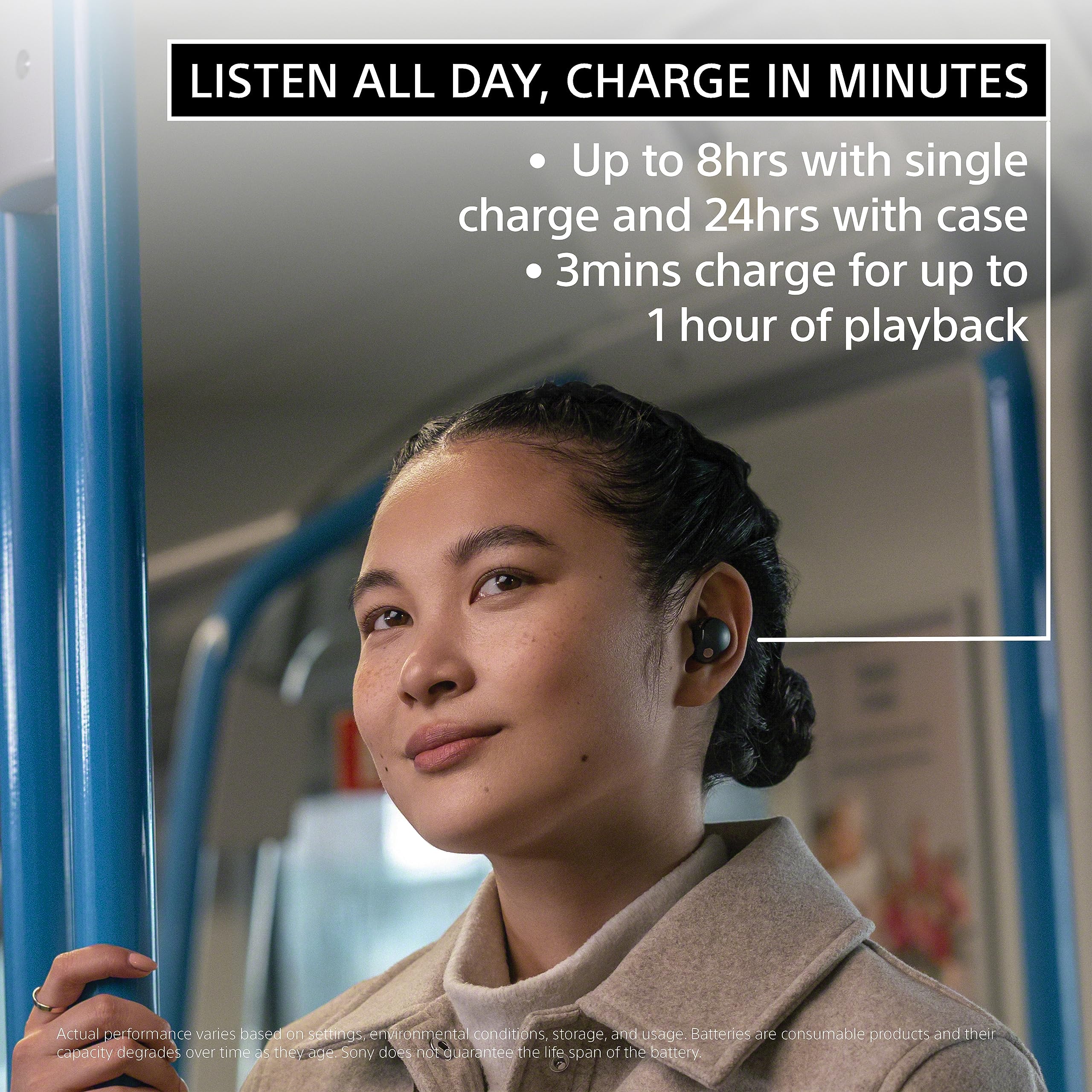 Sony WF-1000XM5-SILVER Wireless Noise Canceling High-Res Earbuds with an Additional 2 Year Coverage (2023)(USED)