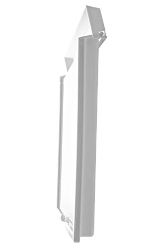 Set of 6, Outdoor Literature Dispenser for 8.25 x 11 Pamphlets with Clear Front Panel, Hinged Top Lid, Semi-Waterproof Brochure Holder for Wall Mount - Plastic, White