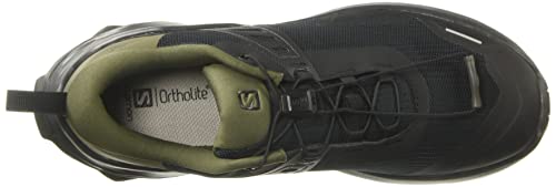 Salomon X Raise Hiking Shoes for Men, Black/Grape Leaf/Phantom, 7.5