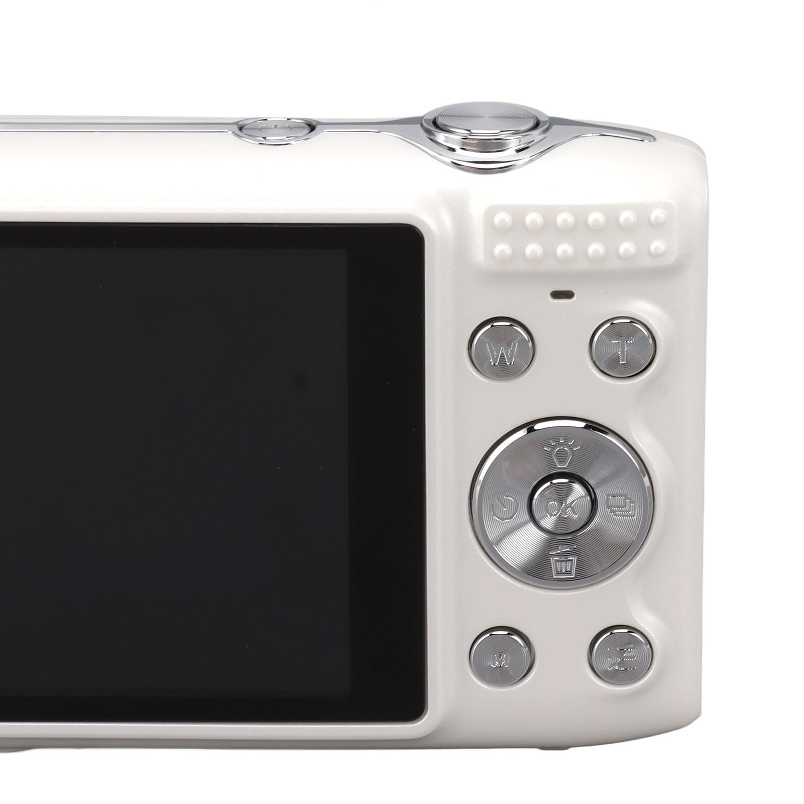 Teens Small Camera, 58MP Slim and Lightweight Automatic Beauty Mode 4K Digital Camera Automatic Exposure Autofocus for Travel (White)