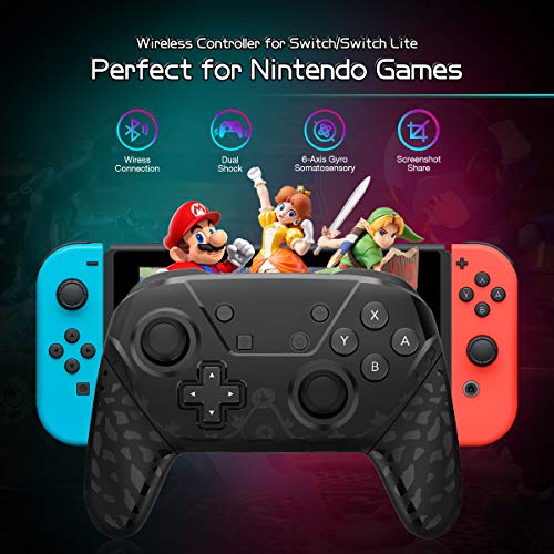 Switch Controller for Switch/Switch Lite, YAEYE Switch pro Gamepad Joystick with NFC, Wake-up, Dual Shock, Gyro Axis and Motion Control Support Screenshot Functions