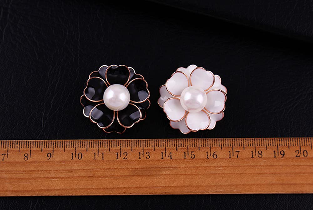Women's Flower Pearl Enamel Brooch Pins for Ladies Jewelry