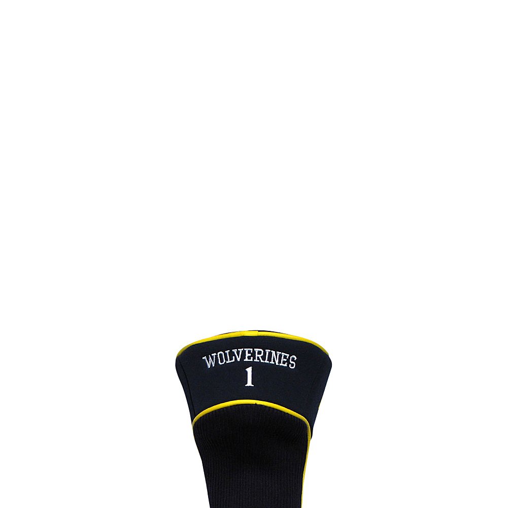 Team Golf NCAA Michigan Wolverines Contour Golf Club Headcovers (3 Count) Numbered 1, 3, & X, Fits Oversized Drivers, Utility, Rescue & Fairway Clubs, Velour lined for Extra Club Protection