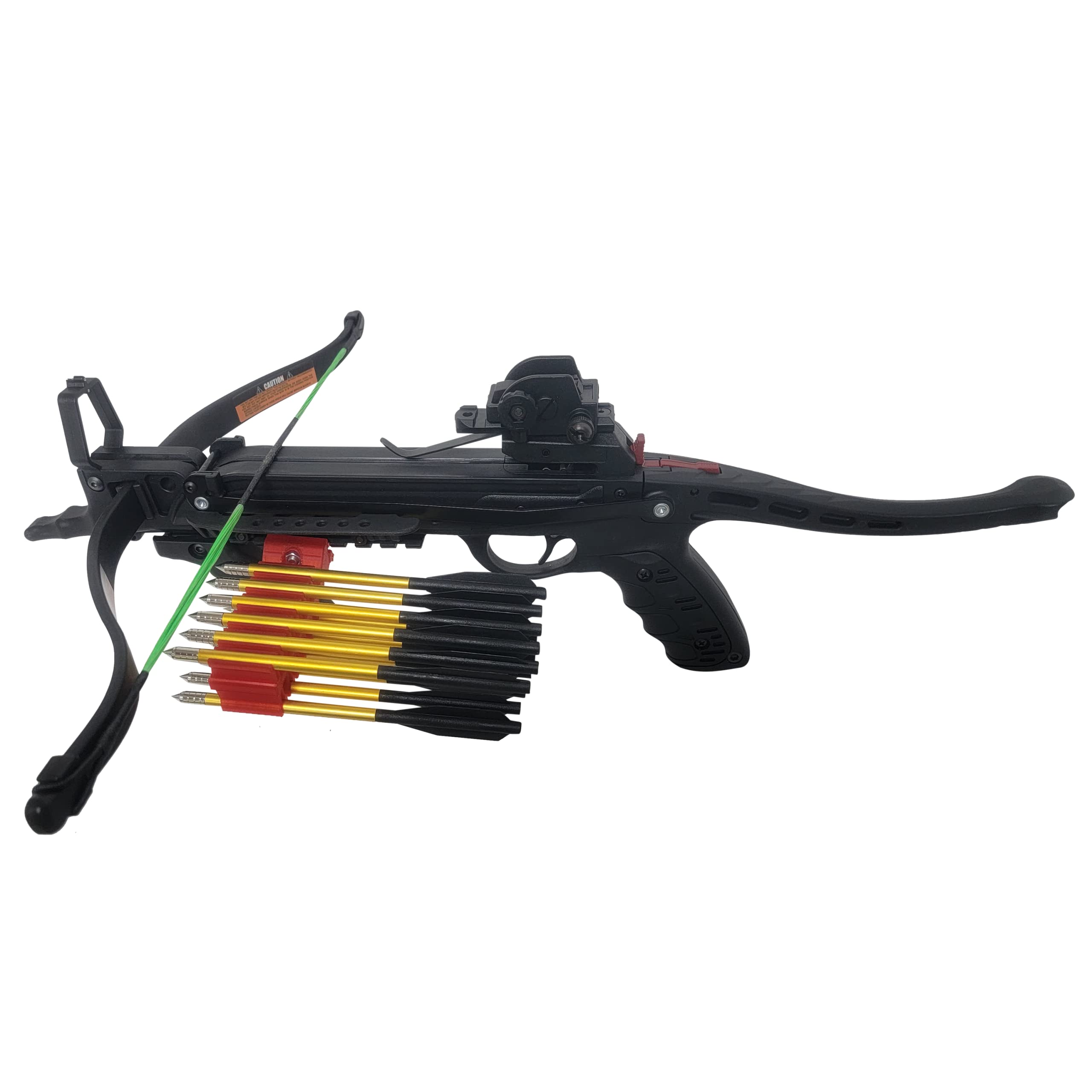 Southland Archery Supply SAS Pistol Crossbow 3D Printed Quiver for 50lbs 80lbs - for Self Cocking Mini Crossbows (Black 3D Quiver with 12/Pack)