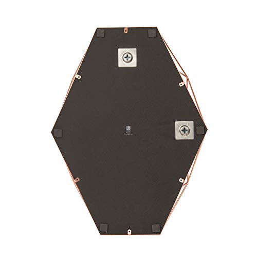 Umbra 358776-880 Prisma Modern Geometric Shaped Oval Mirror Wall Decor for Bedroom, Bathroom, Living, Dining Room, 22.5" Length x 17" Height x 3.75” Width, Copper