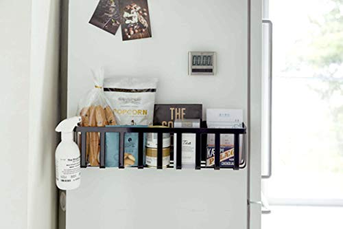 YAMAZAKI home 4247 Kitchen Storage Basket-Utensil Wall Organizer, Magnetic Holder, One Size, Black