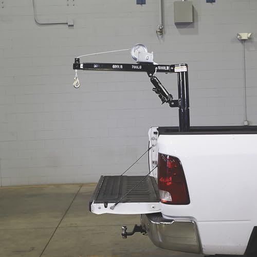 Ultra-Tow Pickup Truck Crane with Hand Winch - 1000-Lb. Capacity