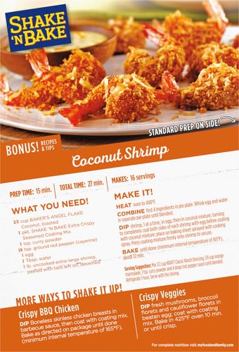 Shake 'N Bake Extra Crispy Seasoned Coating Mix (2 ct Packets)