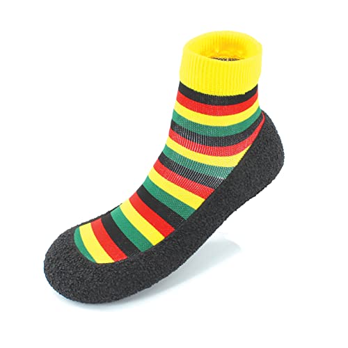 Womens Mens Barefoot Sock Shoes Water Sports Yoga Jump Beach Walking Fitness Footwear Jamaican Rasta Afro Breathable Non-Slip Silentļ¼Rasta-40