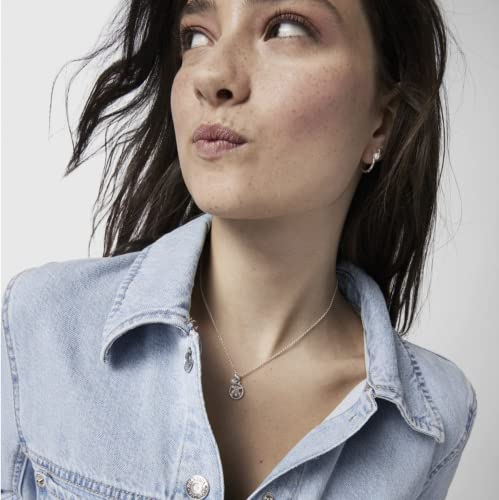 TOUS Sterling Silver Necklace for Women with Pearl and Bear Motif, Size: 1.2 cm. Length: 45 cm, Camee Collection