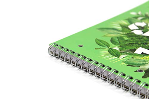 Silvine A4+ Premium Recycled Wirebound Notebook, Lined with Margin, 120 Pages of 100% Recycled Paper. Ref R102 [Pack of 5]