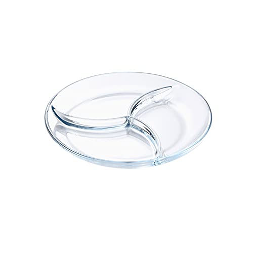 VejiA Fruit Basket for Kitchen Grid Plate Glass Fruit Plate Living Room Tea Table Sub Plate Household Snacks Candy Breakfast Plate Creative Side Dish Fruit Bowl/Fruit Bowls (Color