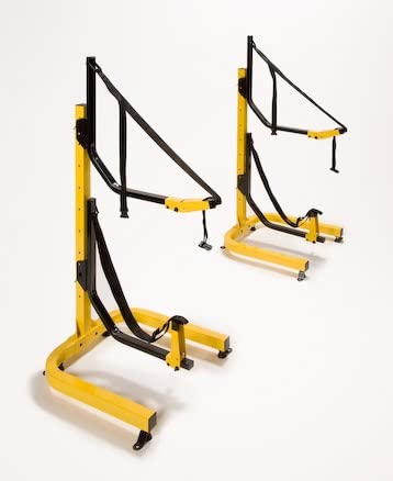 Suspenz Kayak Storage Rack, 2-Boat Free Standing Kayak, Canoe, SUP Deluxe Storage Rack, Indoor & Outdoor, Yellow, 48" x 24" (11-0203)