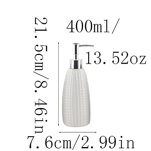 Soap Dispenser Corn Shape Soap Dispenser for Lotion Shampoo Massage Essential Oil Ceramic Soap Pump for Kitchen Bathroom Office Soap Bottle (400ml/) 13.52oz Soap Pump Bottles