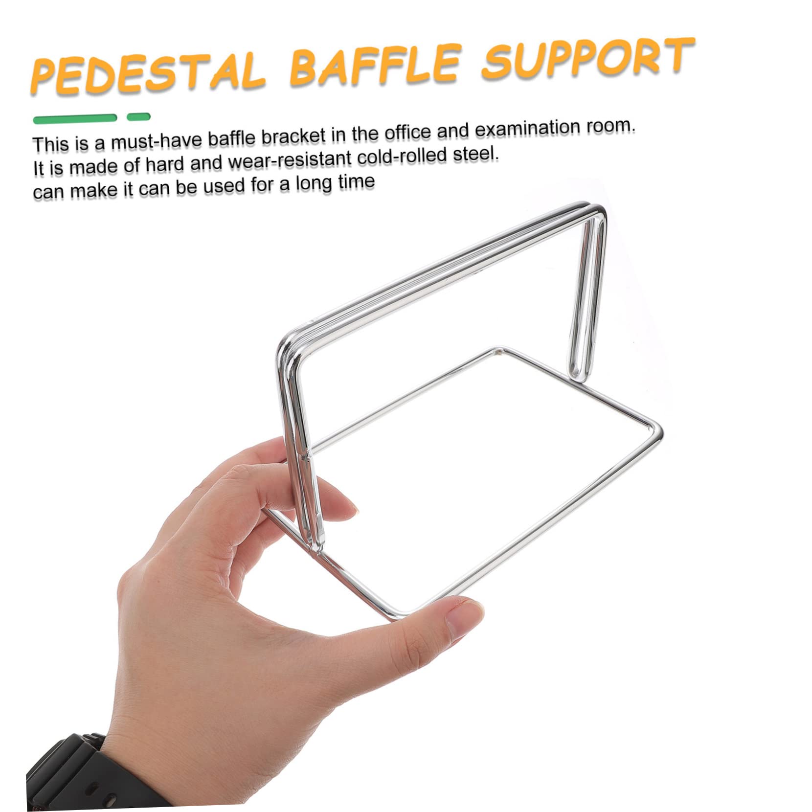 SECFOU Baffle Bracket Stainless Steel Metal Stand Privacy Divider Panel Clips Stainless Table Metal partition Bracket Metal Brackets Privacy Divider Bracket Office Safety mask Desk